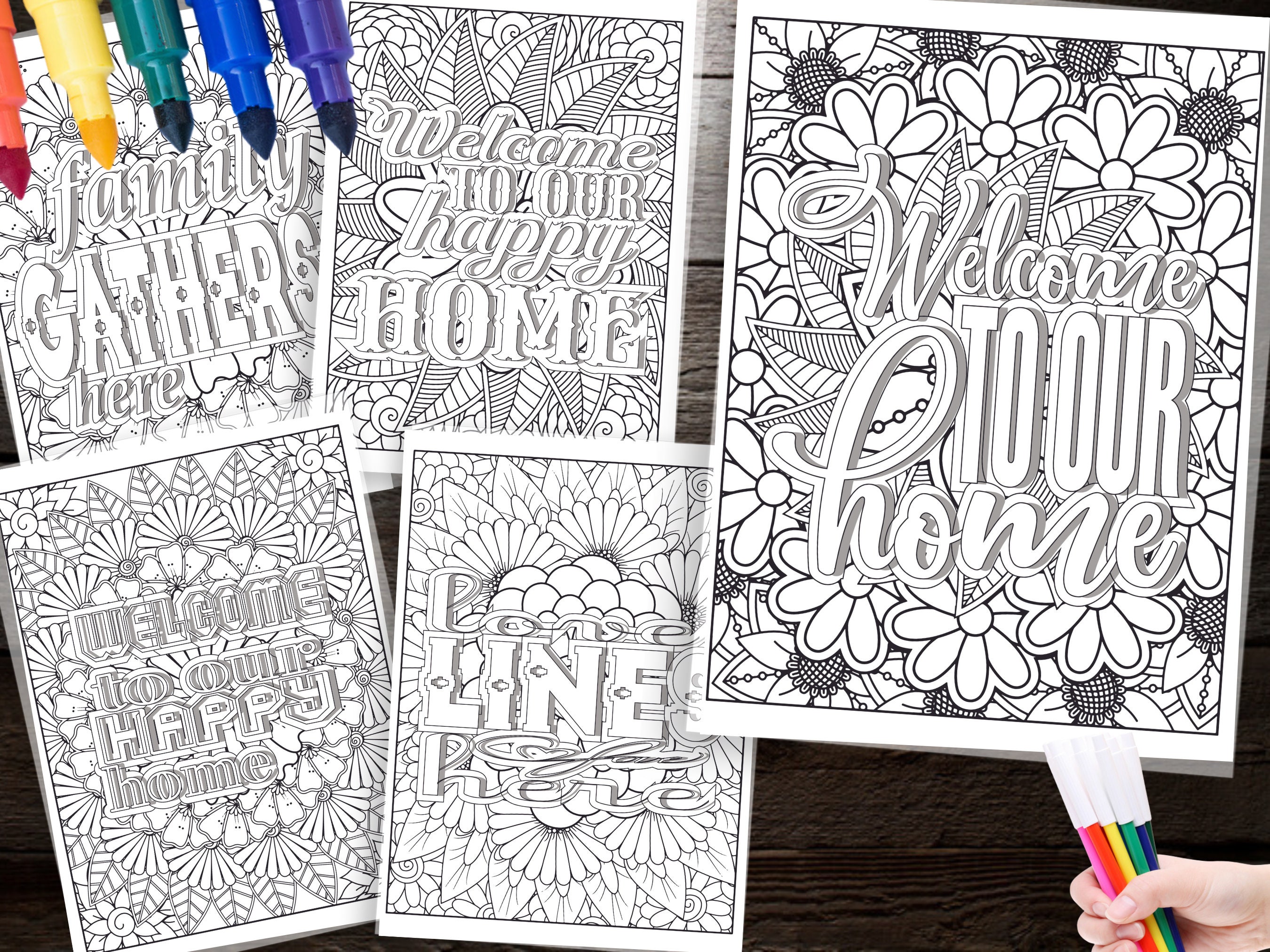 100 Super Family Quotes Coloring Page Fun Designs for Relaxation ...