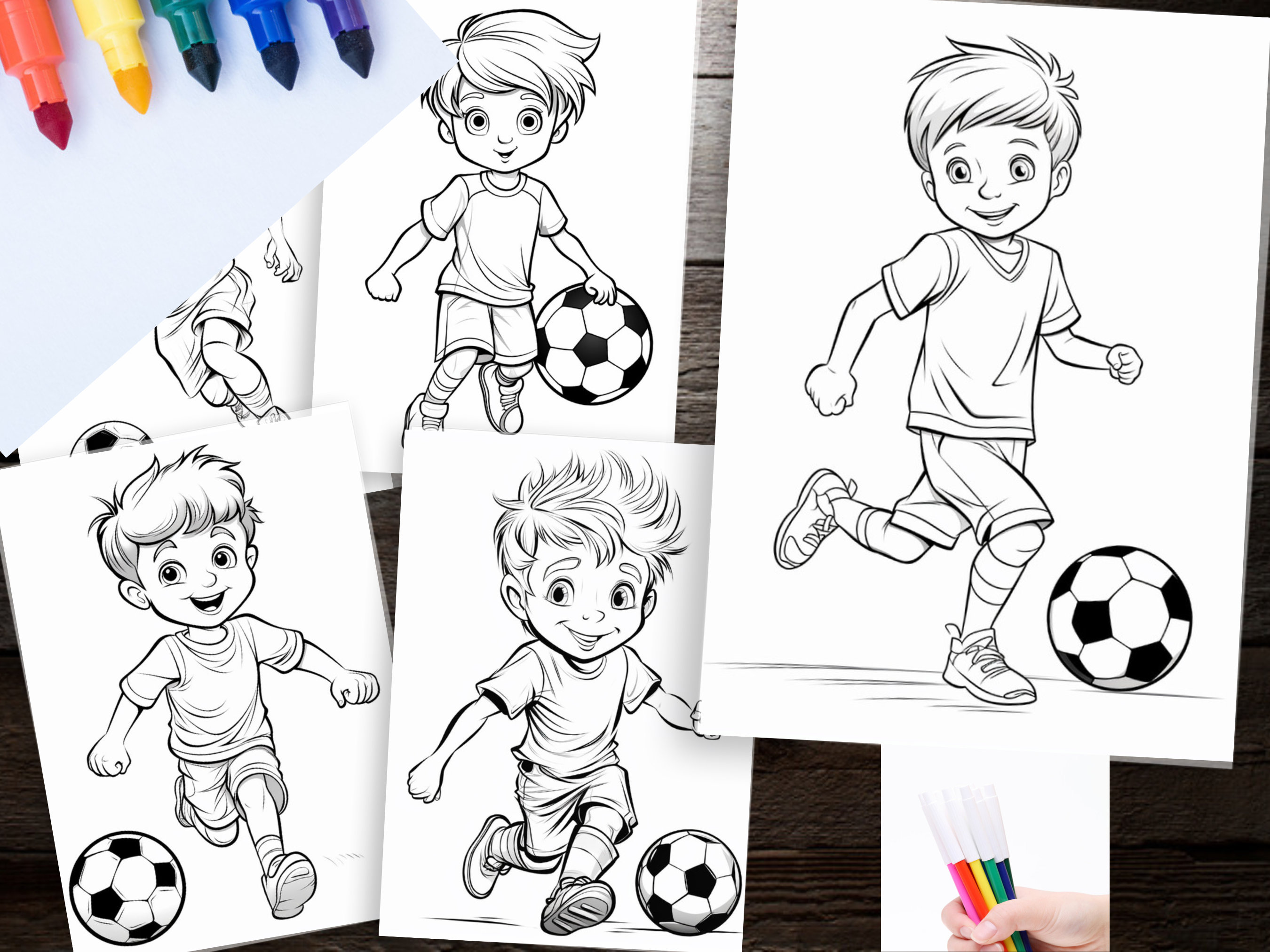 40 Soccer Coloring Pages for Kids Kids Coloring Pages INSTANT DOWNLOAD ...