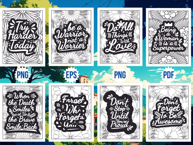 100 Inspirational Printable Coloring Pages for Kids: Motivate and ...