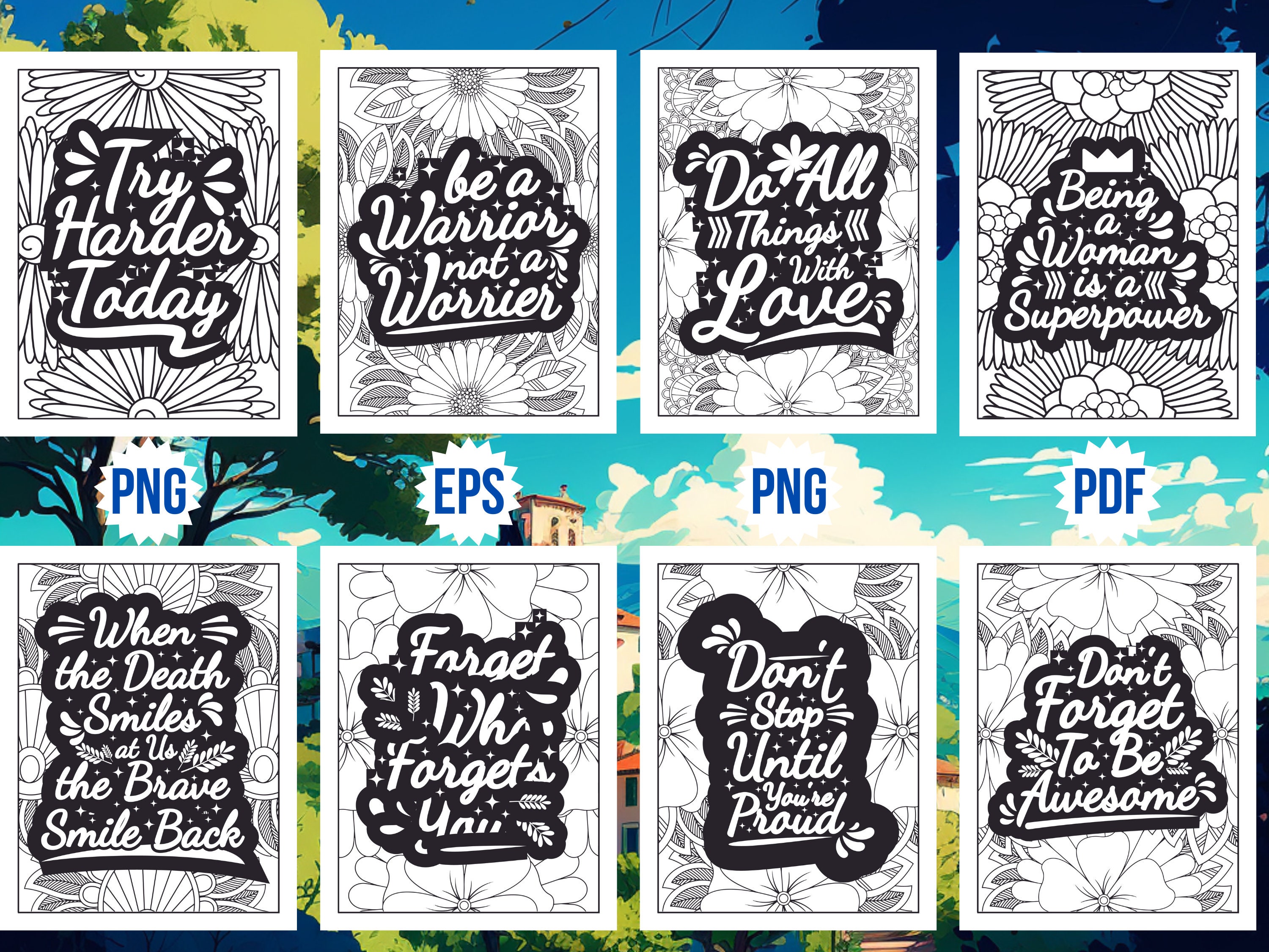 100 Inspirational Printable Coloring Pages for Kids: Motivate and ...