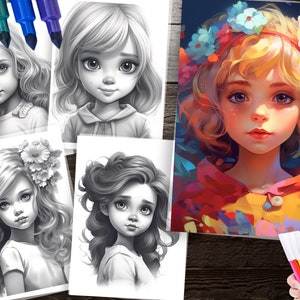 30 Adorable Little Girl Coloring Pages Delightful Designs for Creative ...