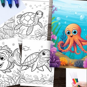 249 Ocean Animals Coloring Pages for Kids - Sea Animals - Under the Sea ...