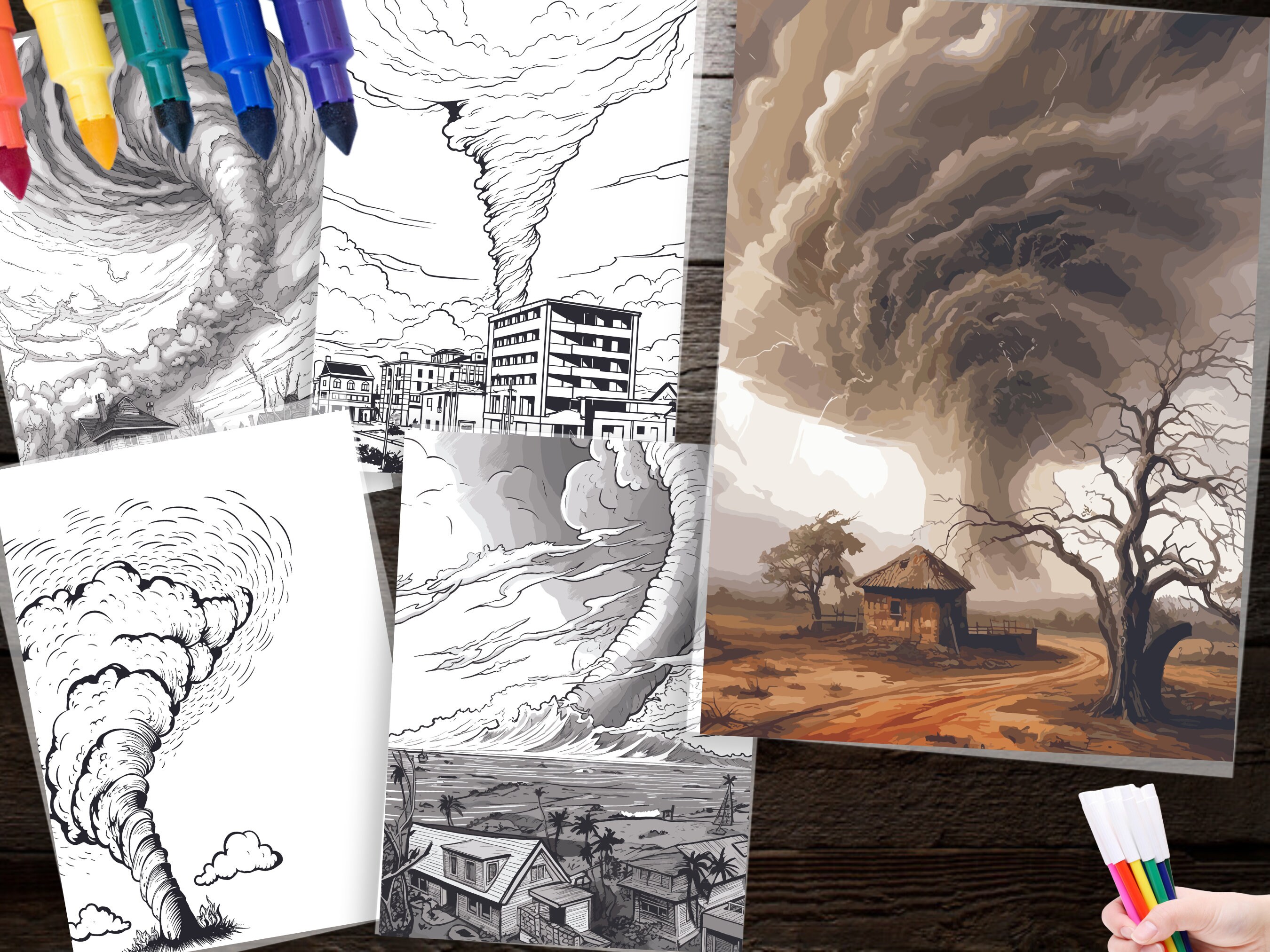 100 Cyclone Coloring Page for Relaxation Printable Digital Download ...