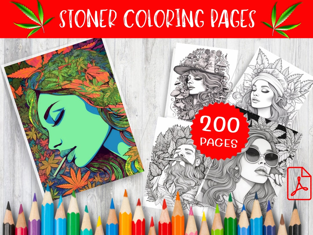 200 Stoner Coloring Pages for Relaxation and Fun Unique Designs for ...
