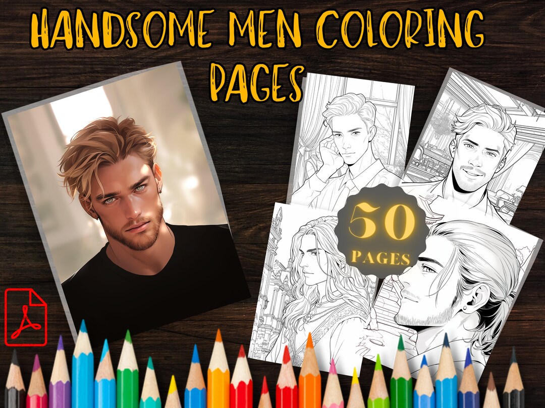 Handsome Men Coloring Pages - 50 Creative Designs (printable PDF ...