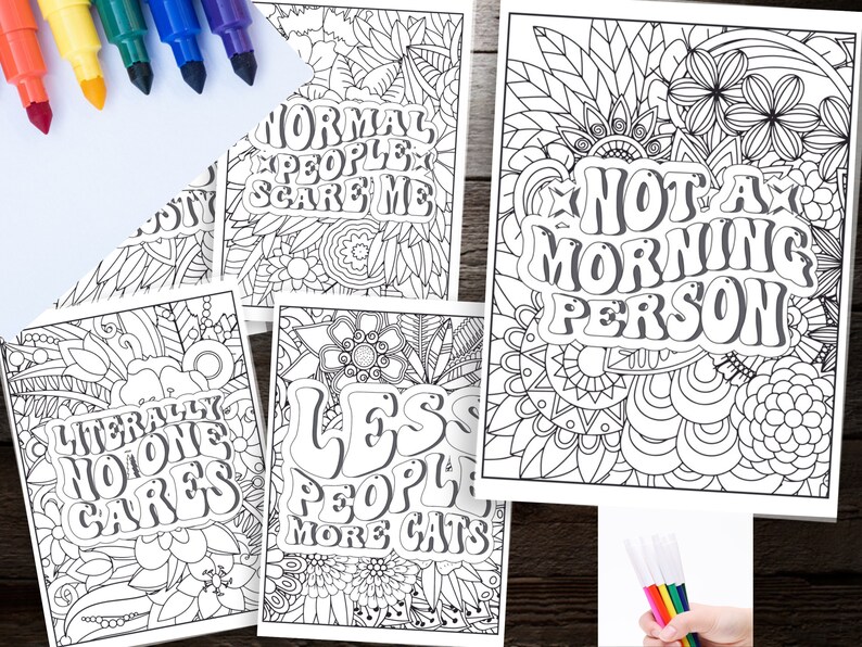 120 Sassy Quotes Coloring Pages Adult Coloring Pages Swear Words ...