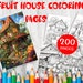 Fruit House Coloring Pages – 200 Fun Designs for All Ages (printable ...