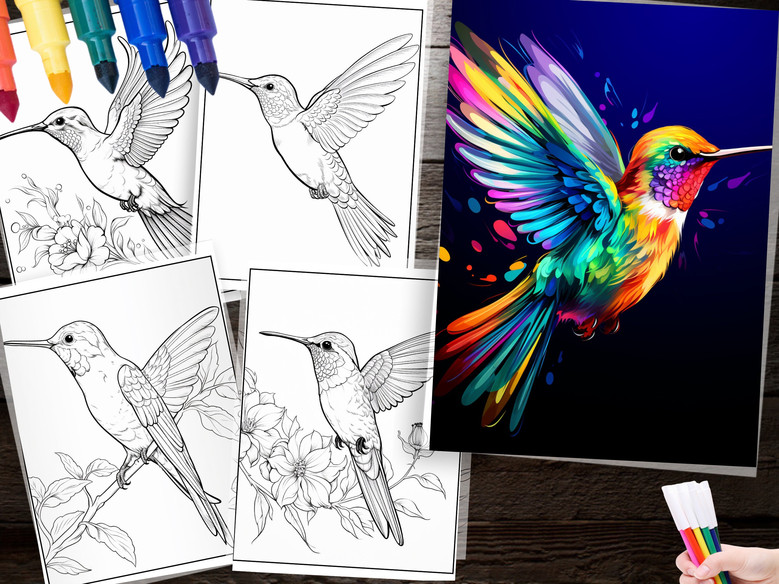 170 Whimsical Hummingbird Coloring Pages Adorable Designs for ...