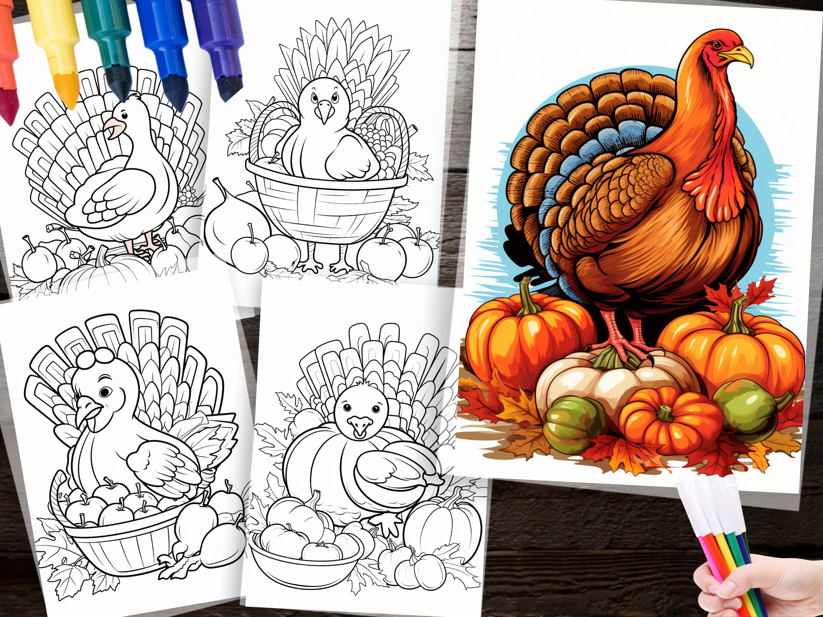 100 Thanksgiving Coloring Page Give Thanks With This Festive Printable ...