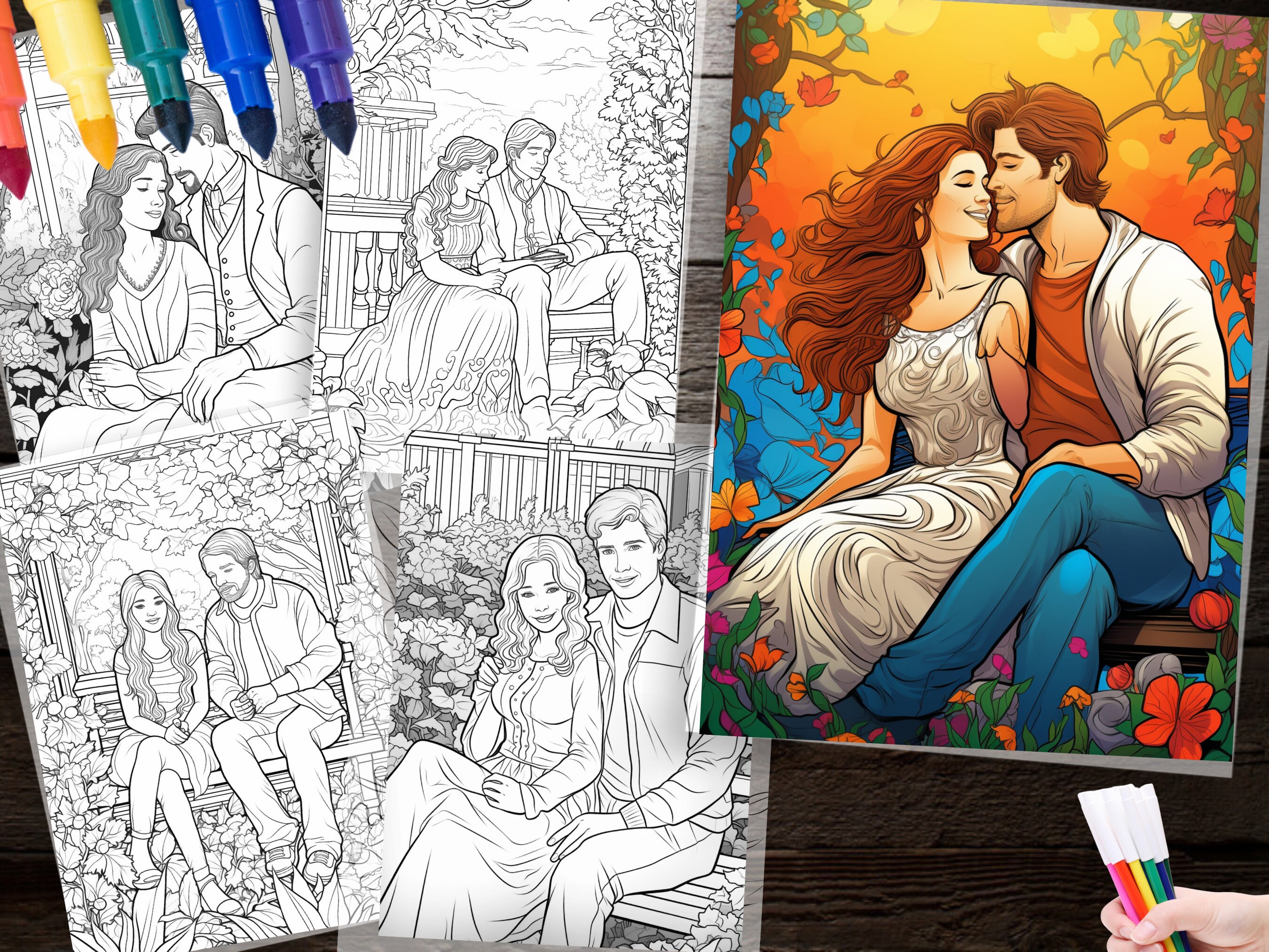 200 Happy Couple Coloring Pages Express Love & Togetherness Through Art ...