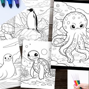 220 Sea Animals Coloring Pages for Kids and Adults - Ocean Life ...