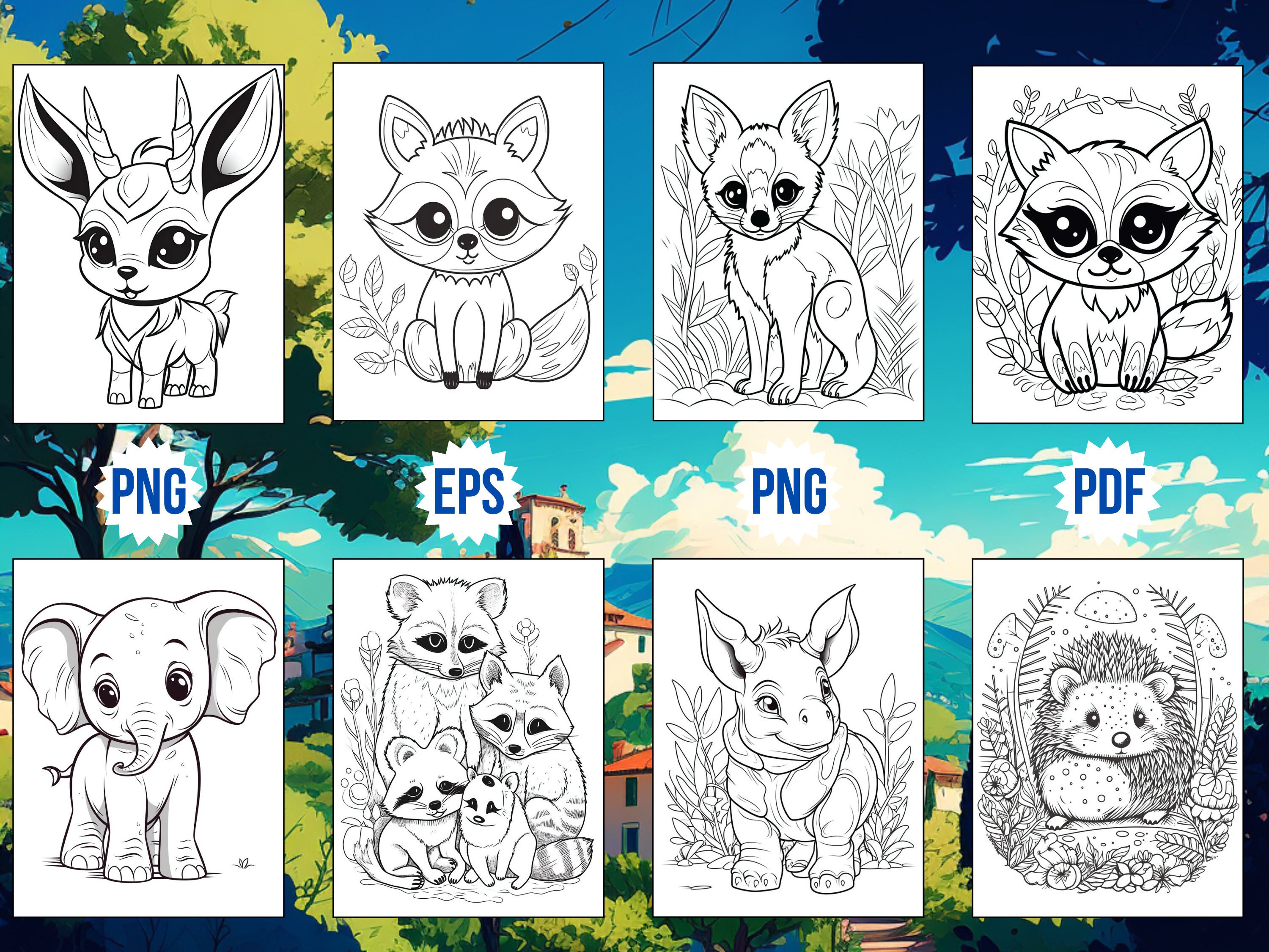 100 Animal Coloring Pages Fun and Educational Printable Sheets for Kids ...