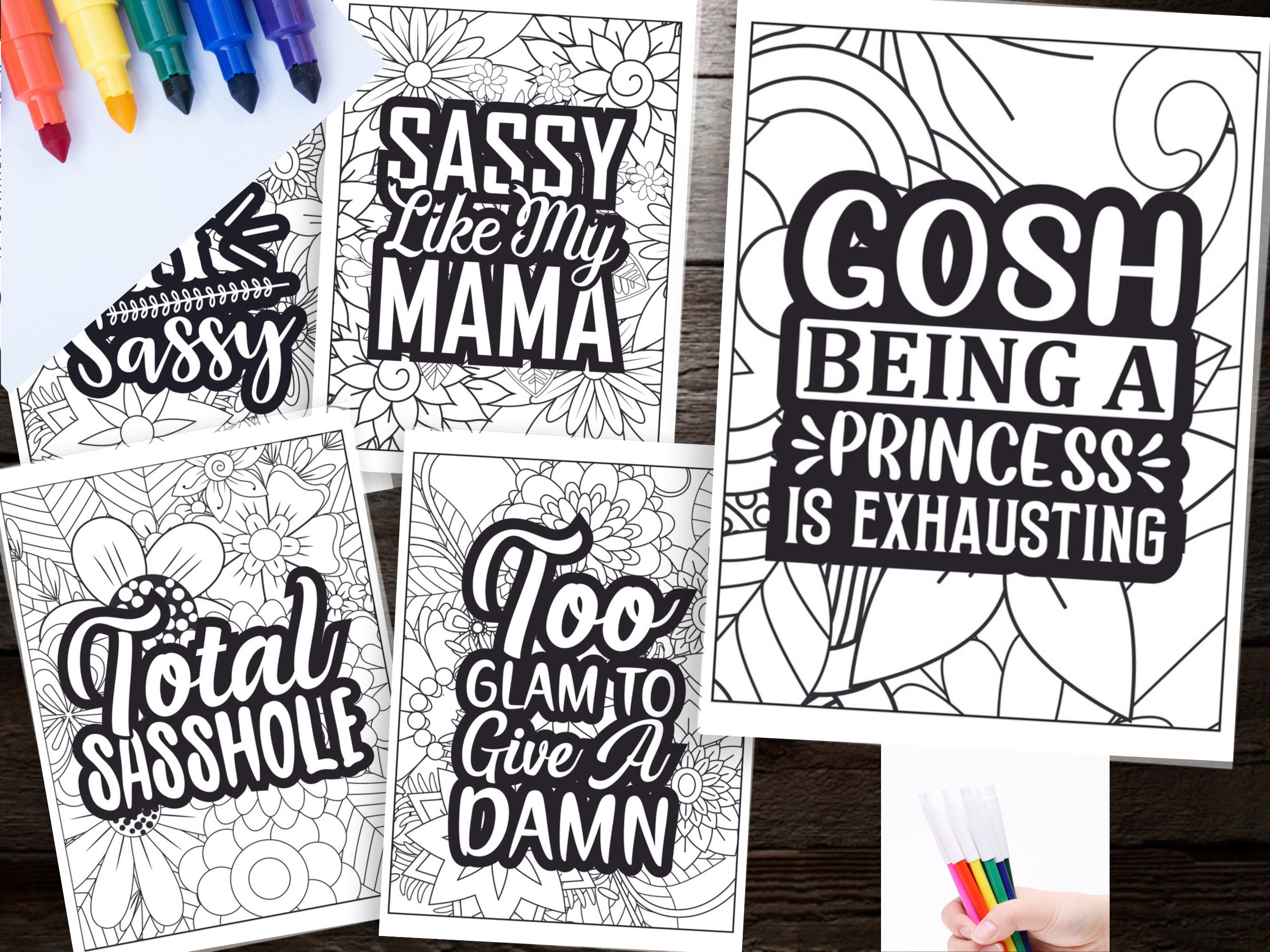100 Sassy Quotes Coloring Pages Adult Coloring Pages , Funny Saying to ...
