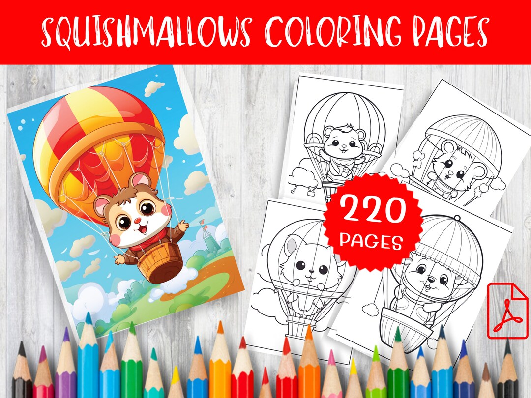 220 Squishmallows Coloring Page, Printable PDF, Relaxing Activity for ...