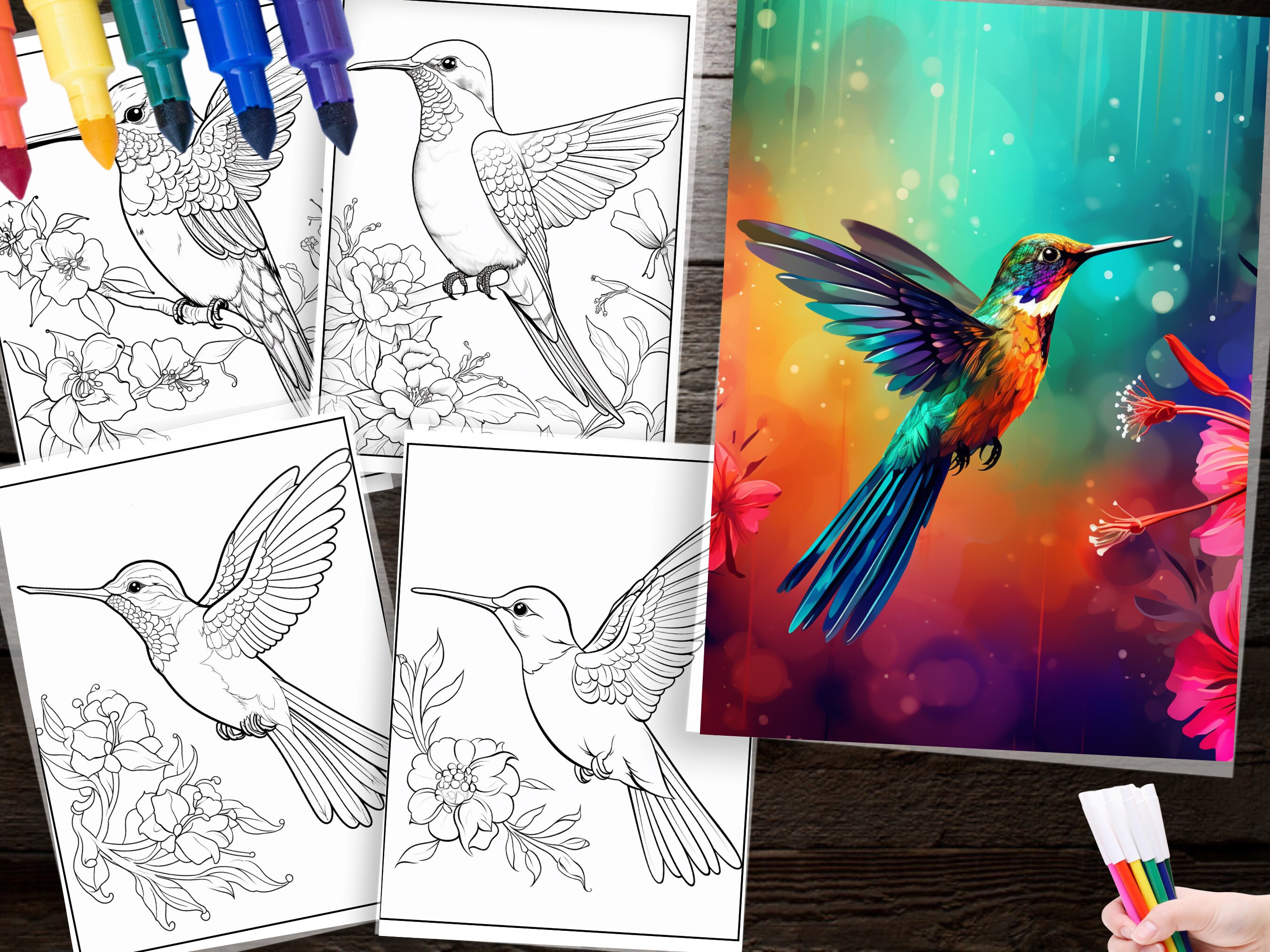 170 Whimsical Hummingbird Coloring Pages Adorable Designs for ...