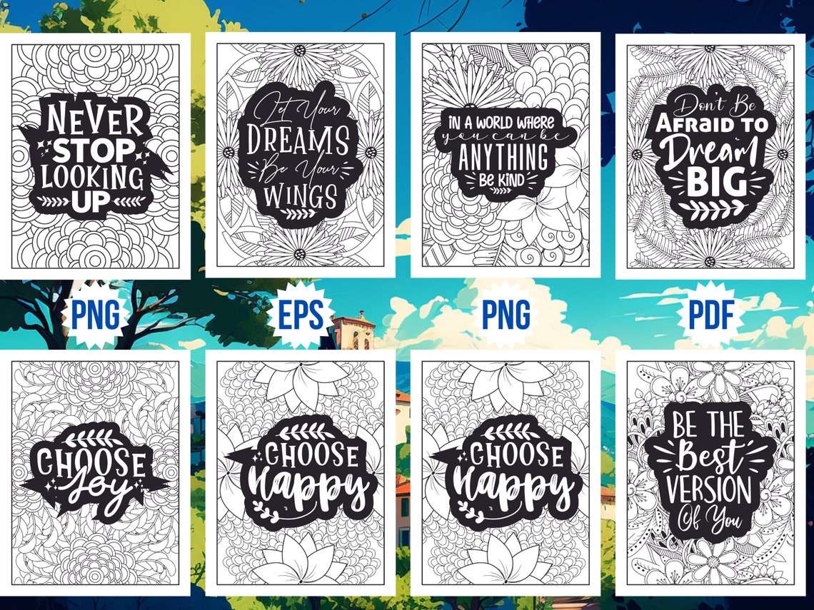 100 Inspirational Printable Coloring Pages for Kids: Motivate and ...