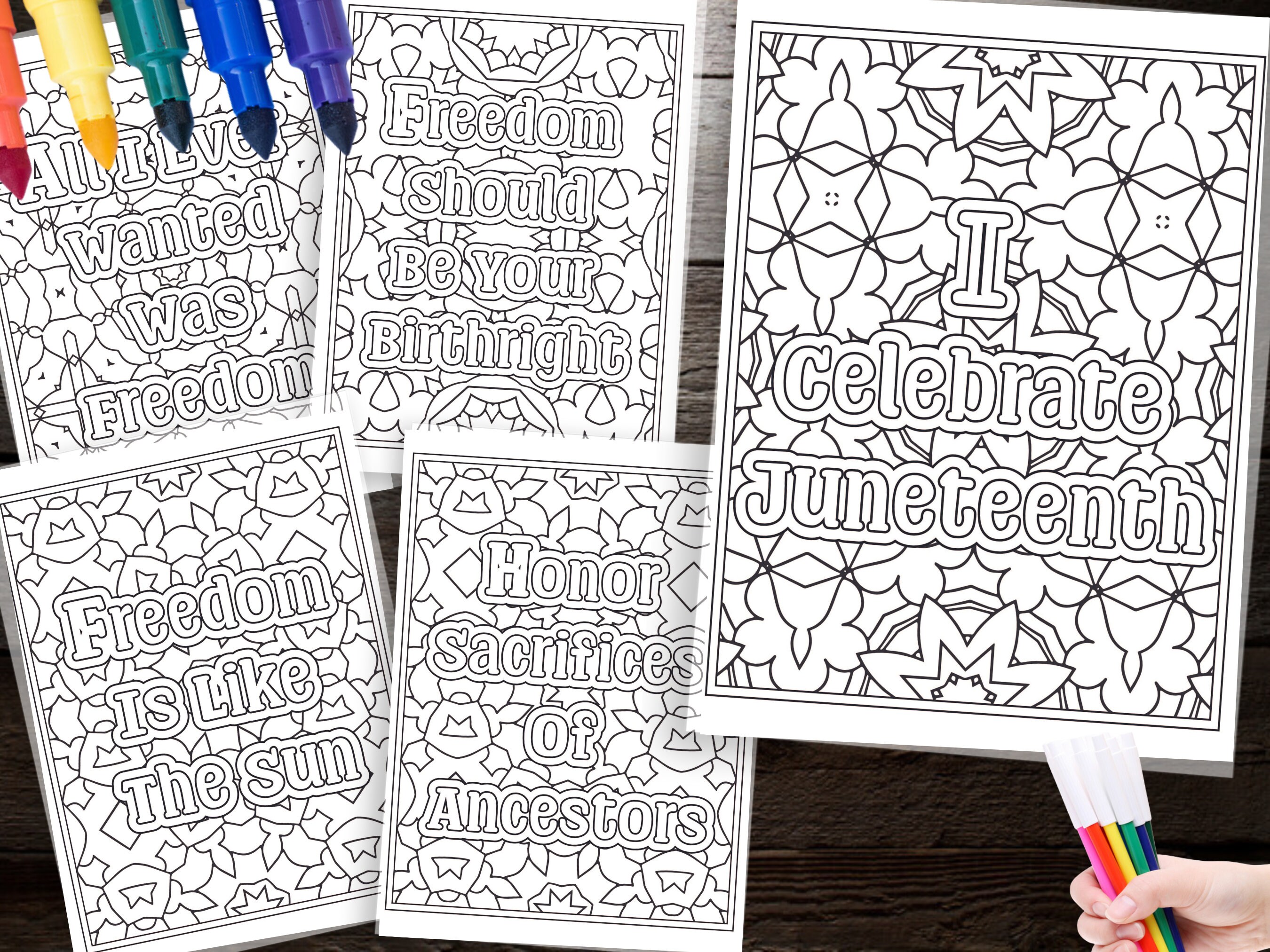 Juneteenth Day Quotes Coloring Pages - Celebrate Freedom With ...