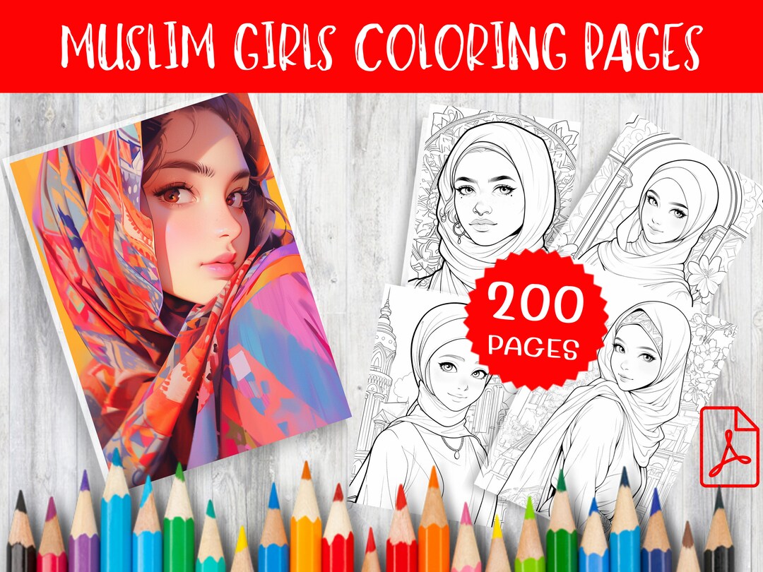 200 Muslim Girl Coloring Pages - Islamic Coloring Sheets for Kids ...