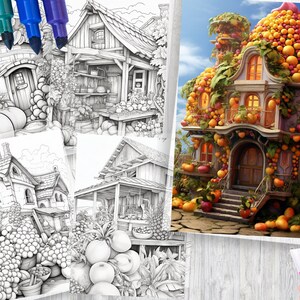 Fruit House Coloring Pages – 200 Fun Designs for All Ages (printable ...