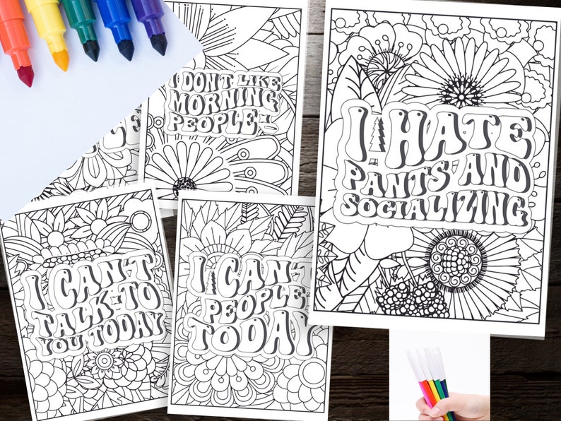 120 Sassy Quotes Coloring Pages Adult Coloring Pages Swear Words ...