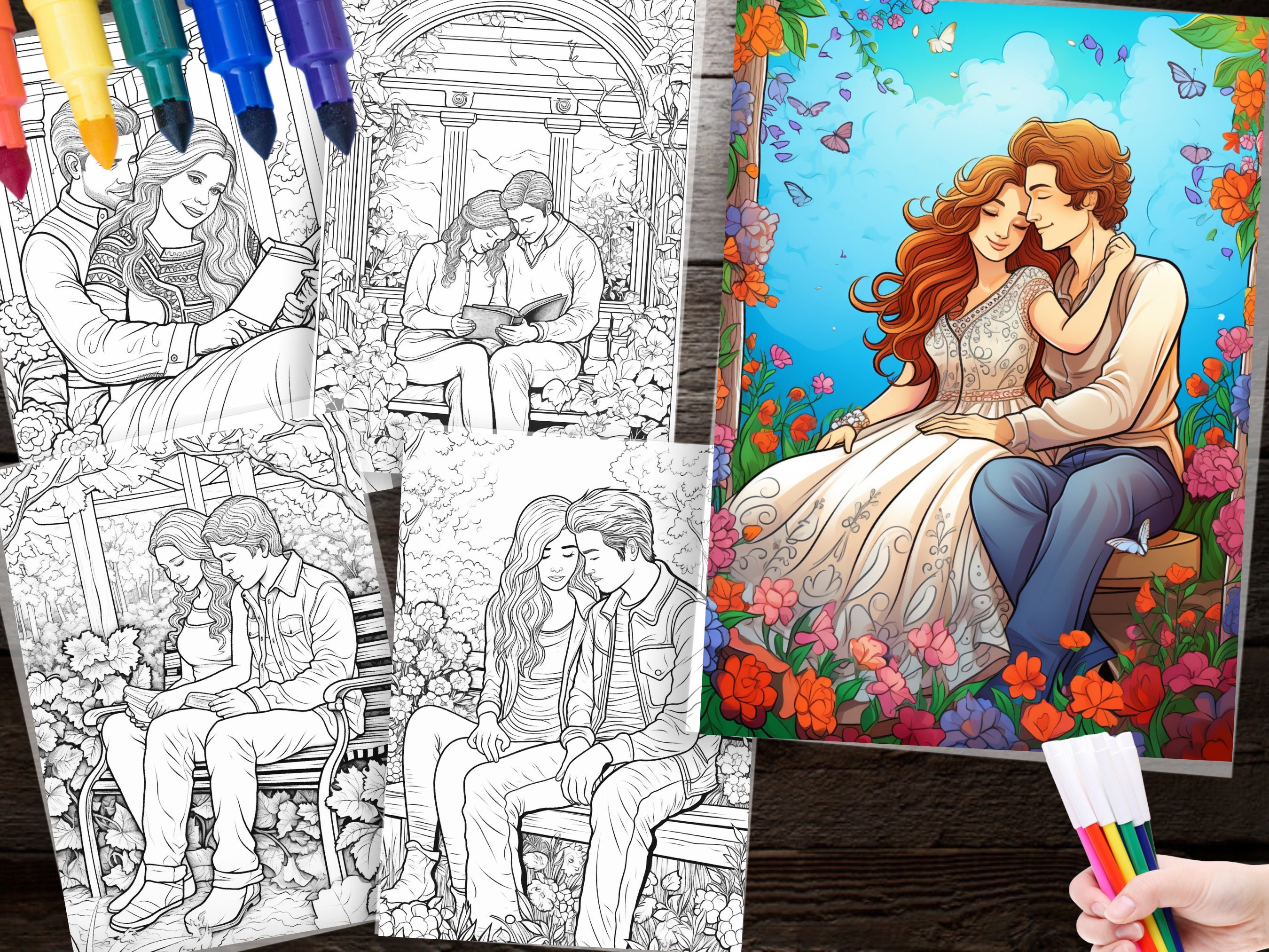200 Happy Couple Coloring Pages Express Love & Togetherness Through Art ...