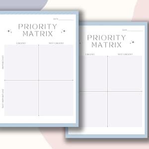Priority Matrix | Decision Matrix | Eisenhower Matrix | Daily Tasks ...