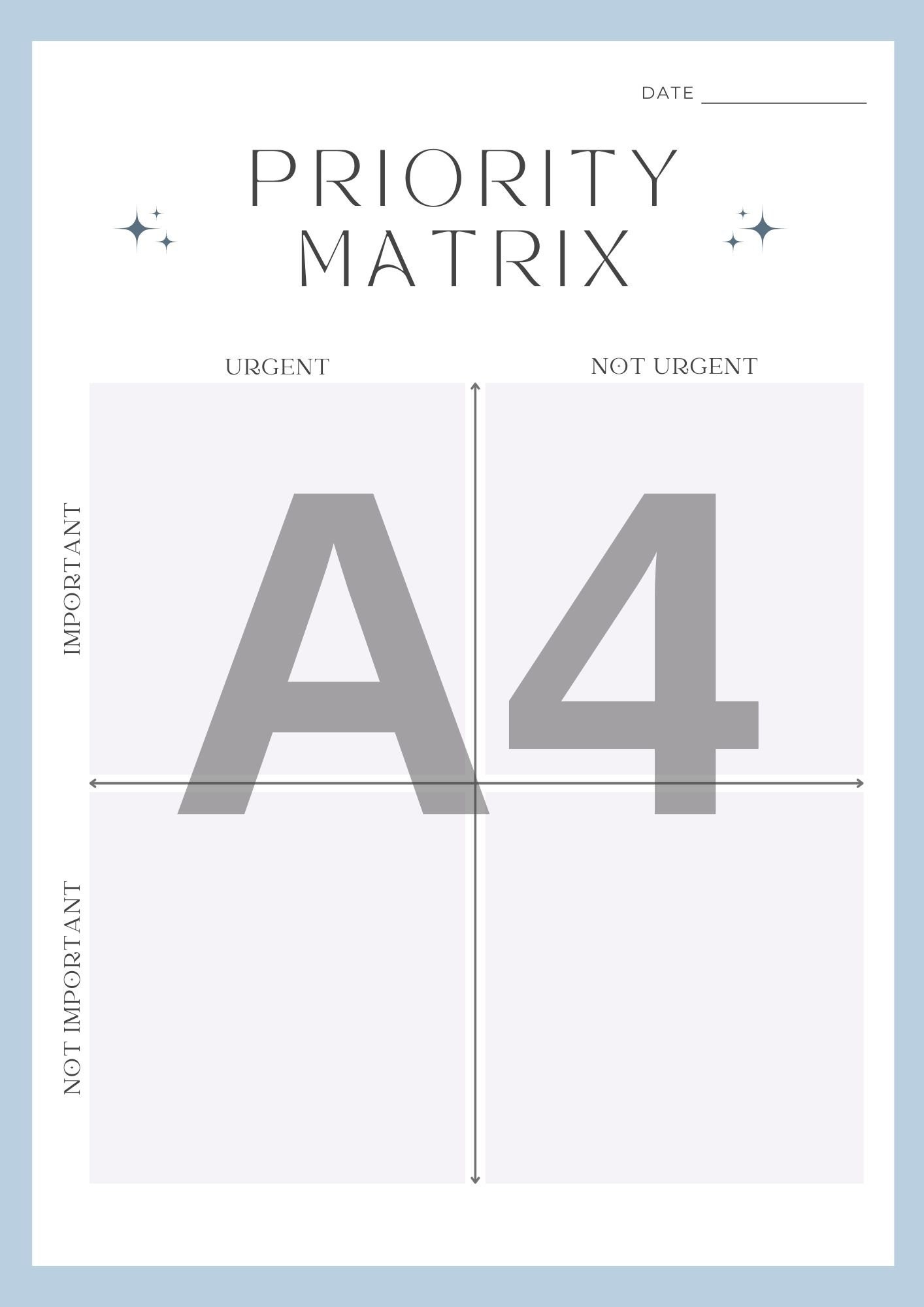 Priority Matrix | Decision Matrix | Eisenhower Matrix | Daily Tasks ...