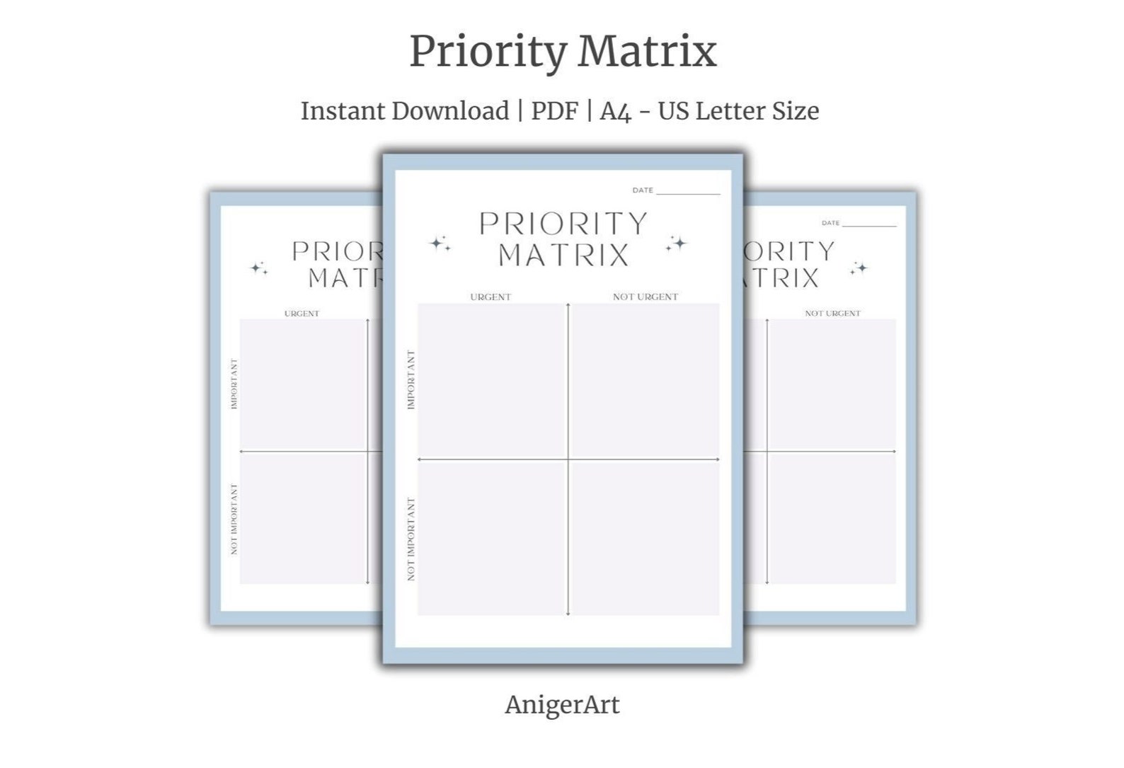 Priority Matrix | Decision Matrix | Eisenhower Matrix | Daily Tasks ...