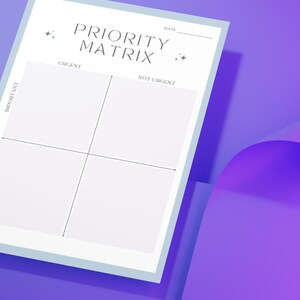 Priority Matrix | Decision Matrix | Eisenhower Matrix | Daily Tasks ...