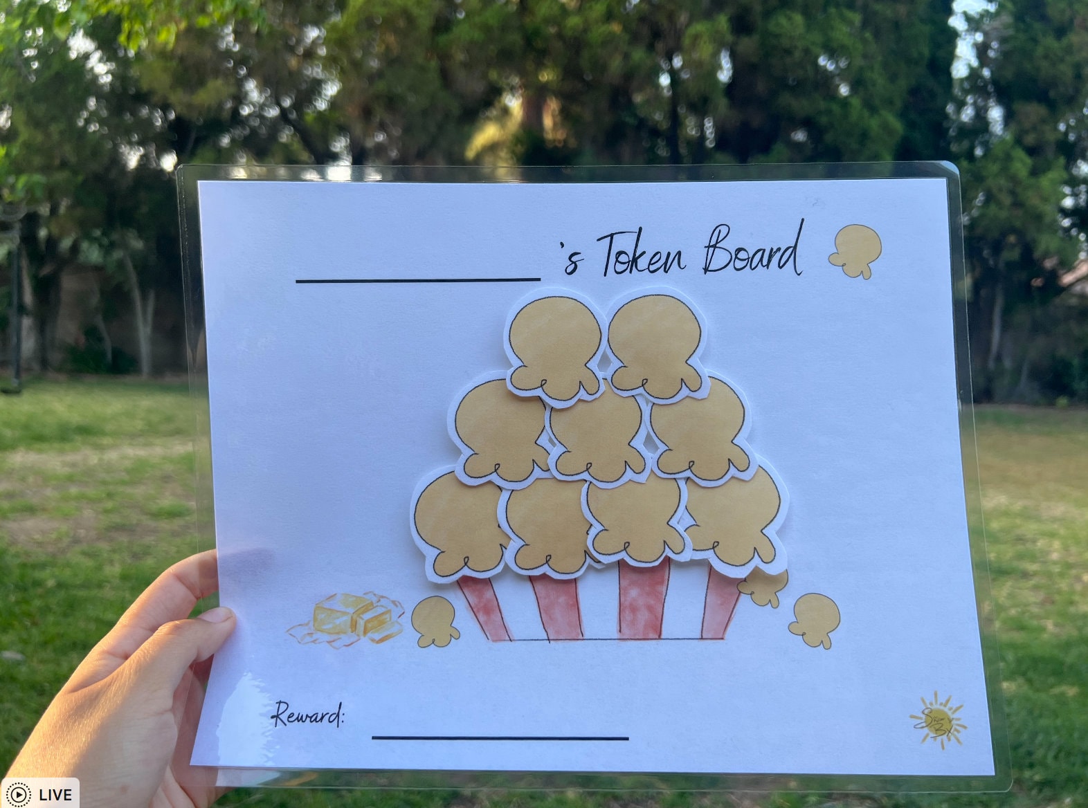 Popcorn Token Board (printable) - Etsy