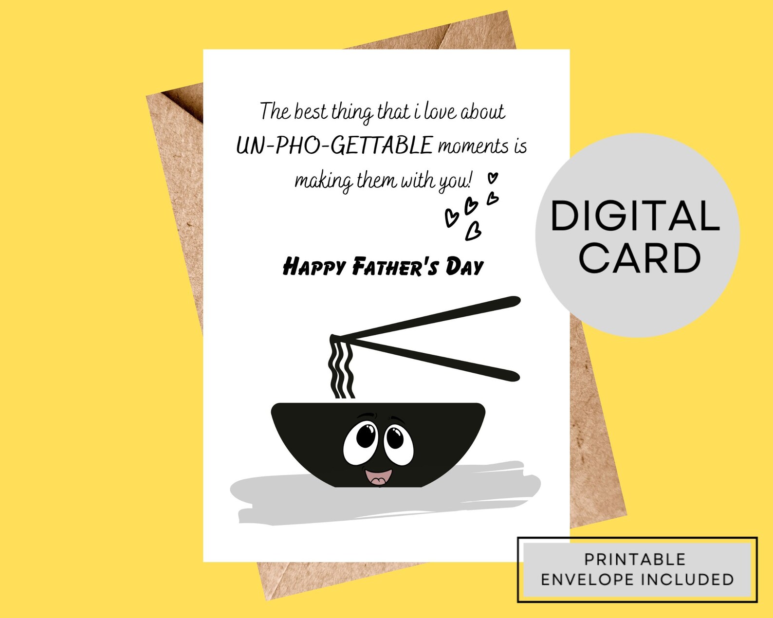 Printable Happy Father's Day Card, Instant Download, Dad Appreciation ...
