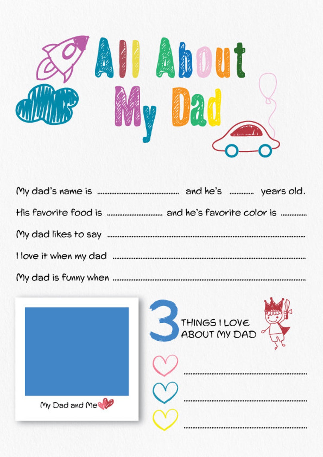Fathers Day Printable Gift Card - Etsy