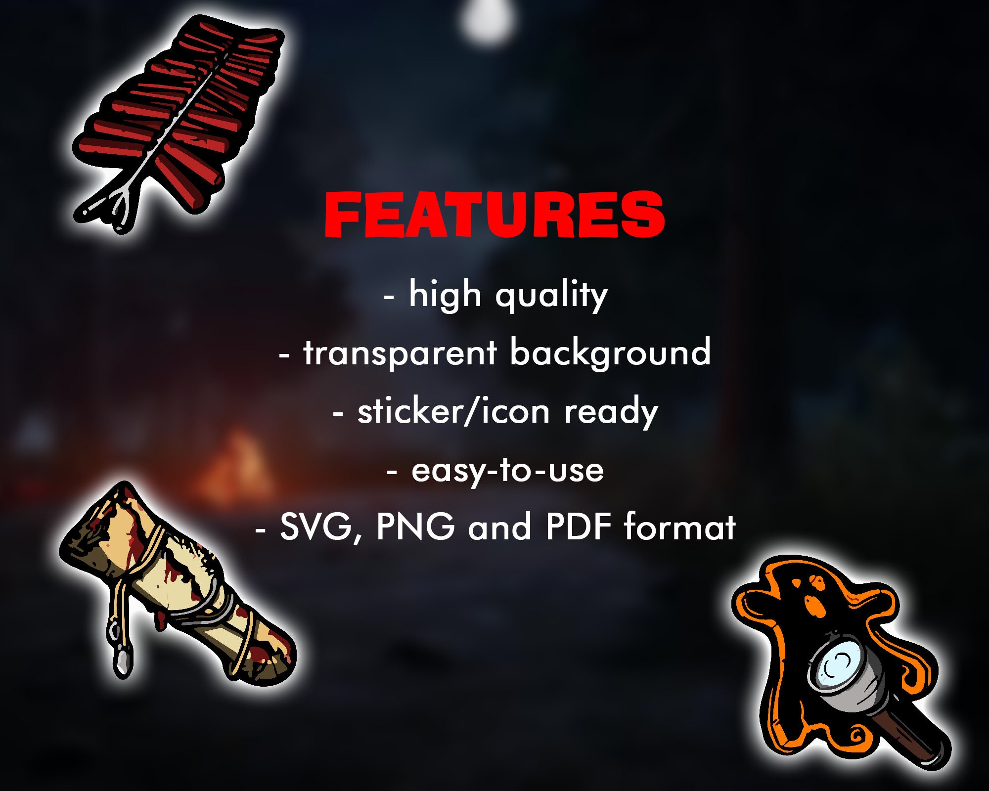 Dead by Daylight Items Icons SVG Gamer Gift Dead by Daylight Perk Dbd ...