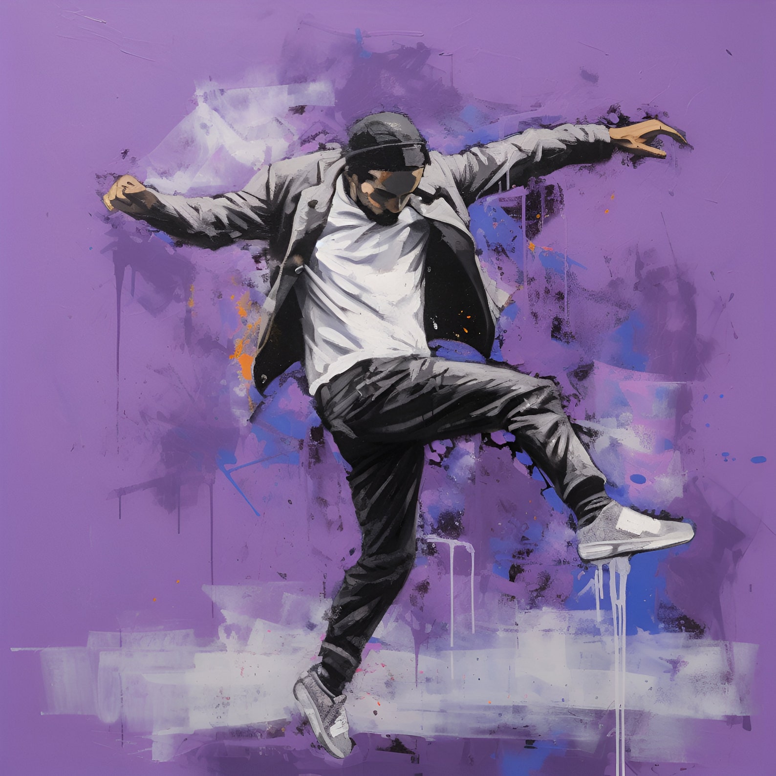 Hip Hop Dancing Digital Image Download Dance Art Image Hip Hop Dance ...