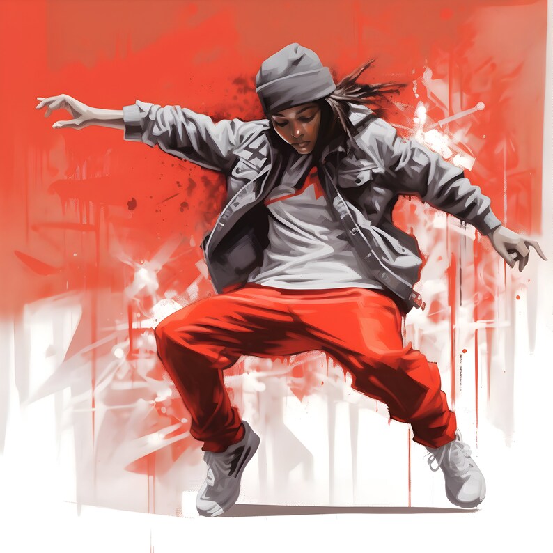 Hip Hop Dancing Digital Image Download Dance Art Image Hip Hop Dance ...