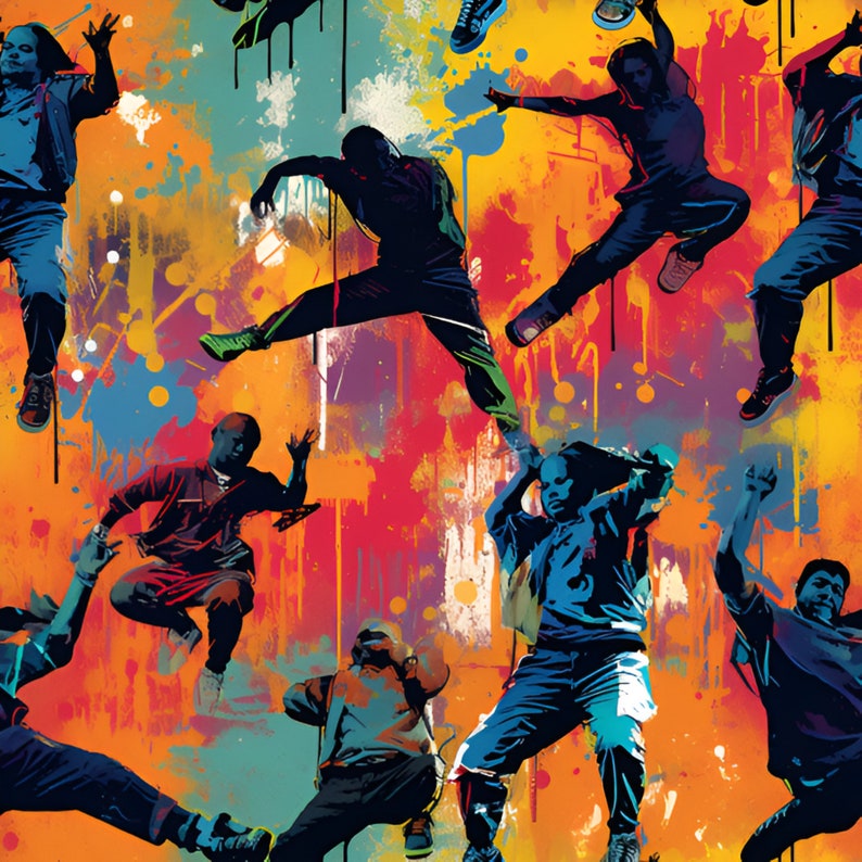 Hip Hop Dancing Digital Image Download Dance Art Image Hip Hop Dance ...