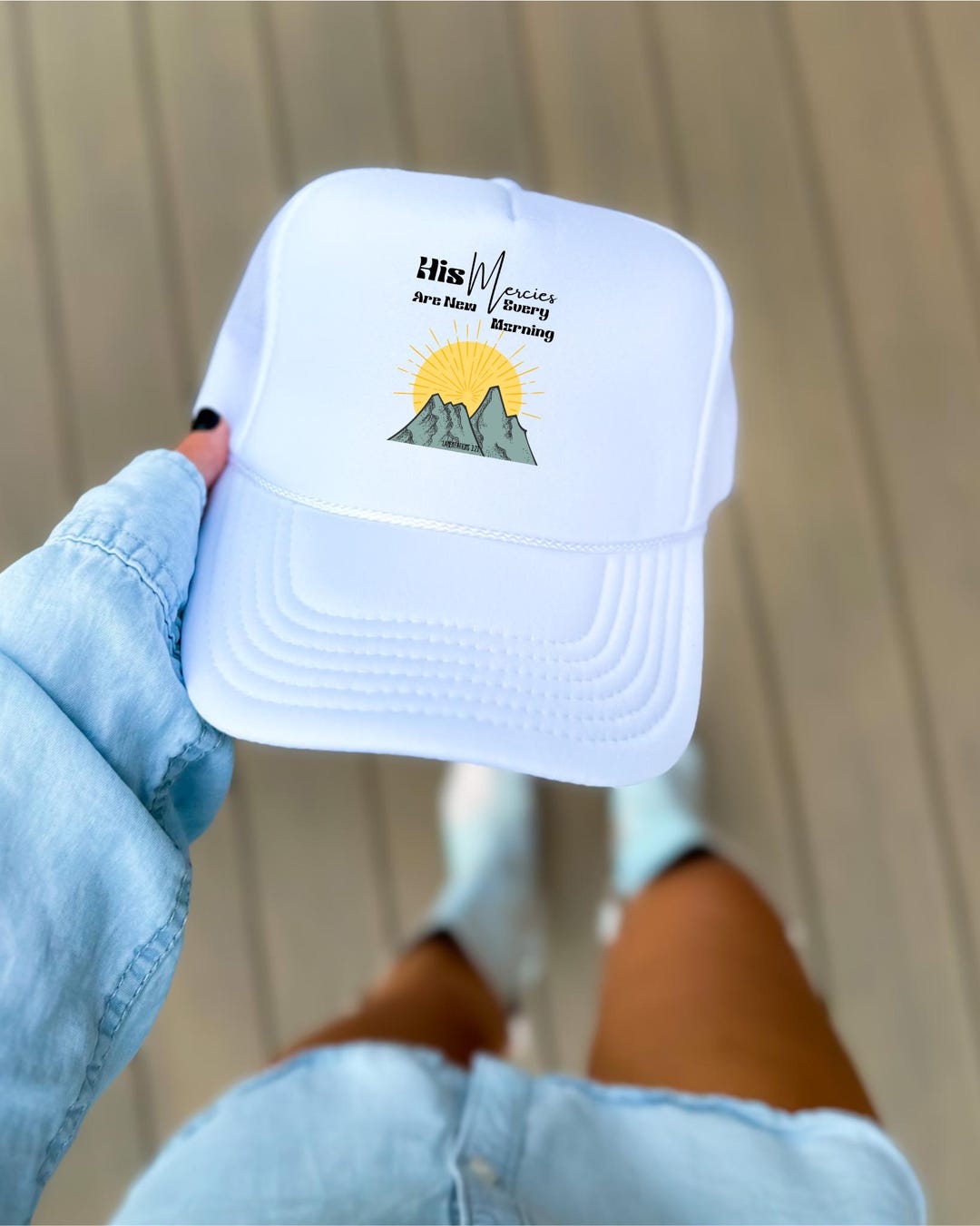 Christian Trucker Hat: His Mercies Are New, Bible Verse Faith Cap - Etsy