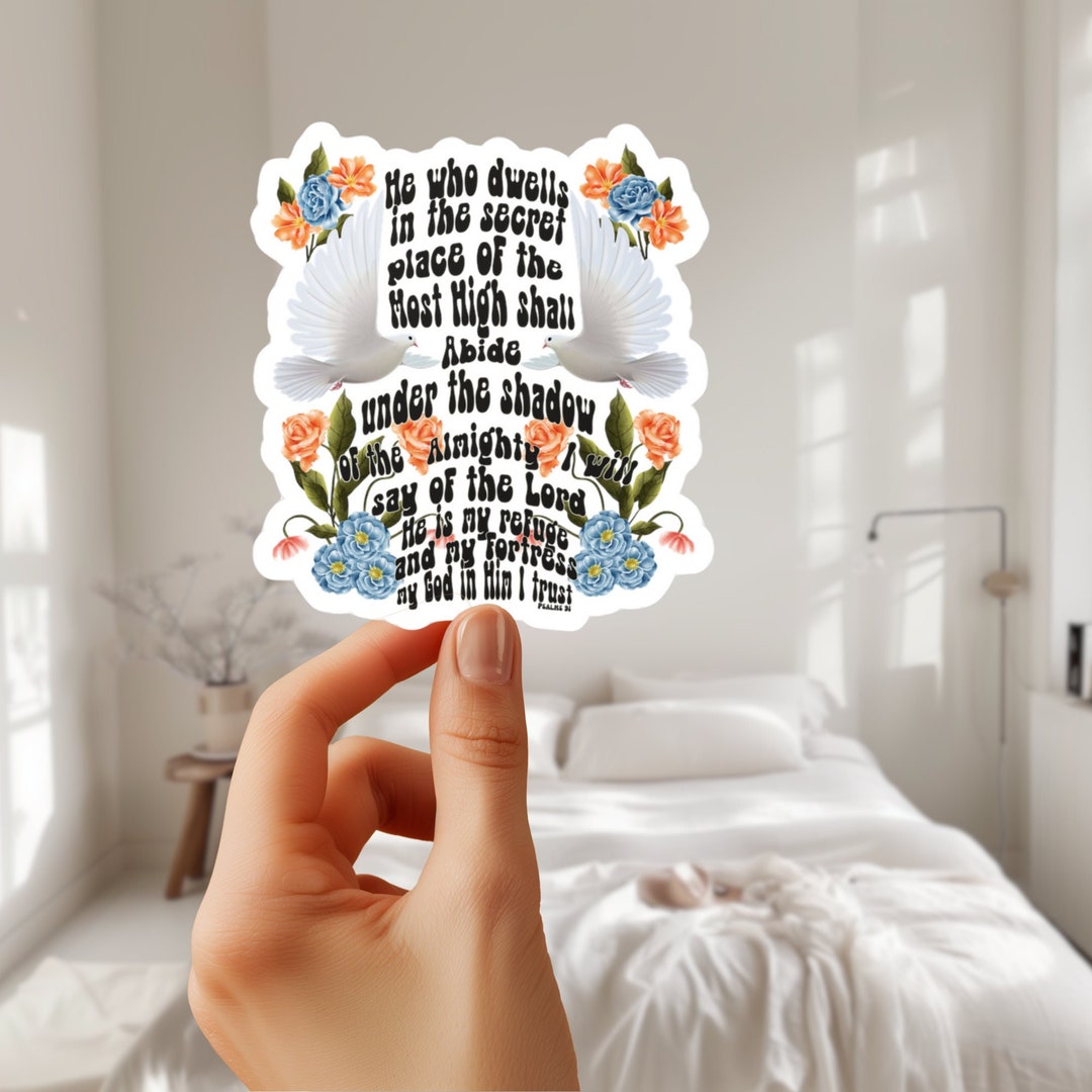 Psalm 91 Decal Christian Sticker Bible Verse Sticker Faith Vinyl ...