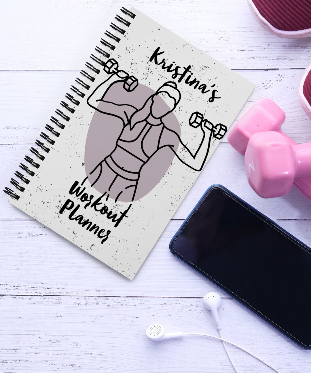 Custom Workout Planner Strength Training Log Cute Planner Gym Tracker ...