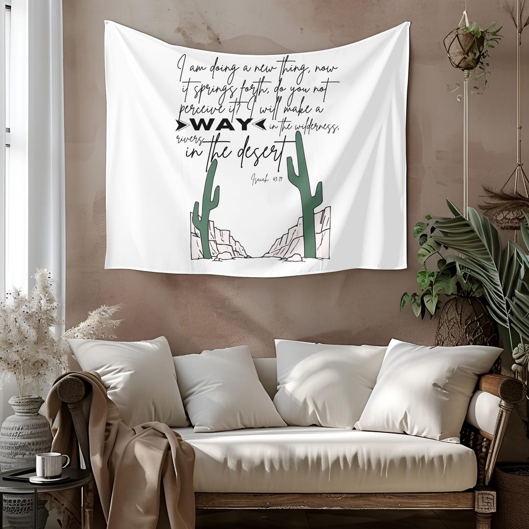 Christian Wall Art Tapestry Bible Verse Indoor Wall Tapestries Faith ...