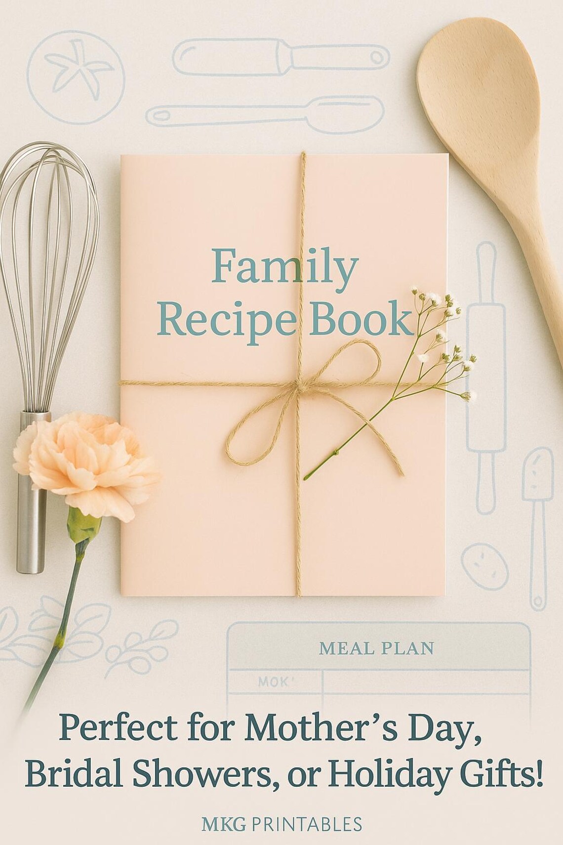 Editable Family Recipe Book Template | Printable PDF Binder Pages ...