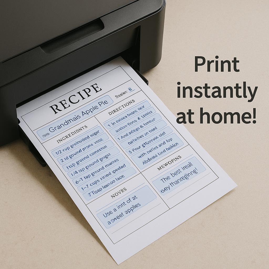 Editable Family Recipe Book Template | Printable PDF Binder Pages ...