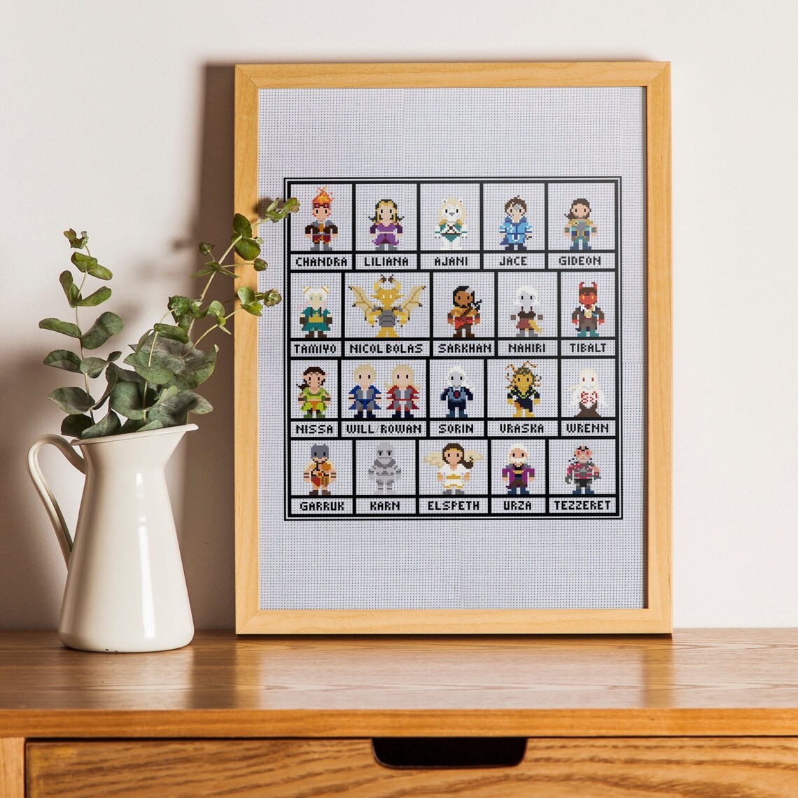 Planeswalkers MTG Magic the Gathering Ross Stitch Pattern Embroidery ...