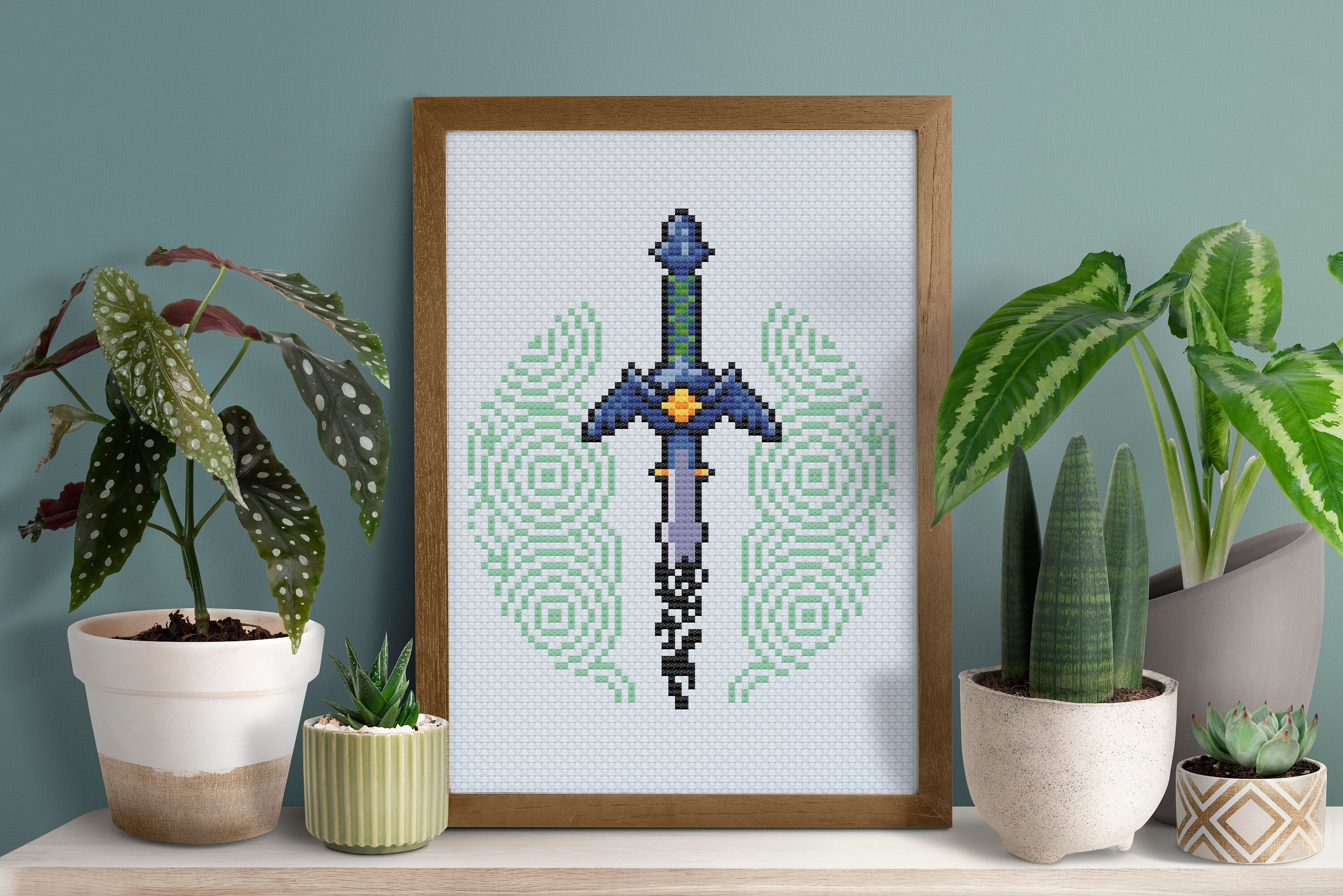 Master Sword Zelda Cross Stitch Pattern TOTK Gamer Cross Stitching BOTW ...