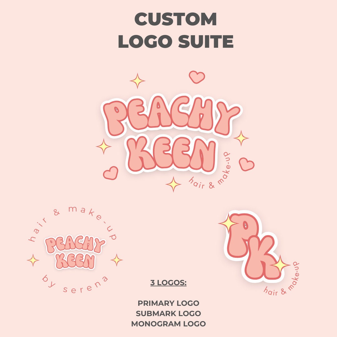 CUSTOM Logo Suite 3 Logos Primary Logo Submark Logo - Etsy