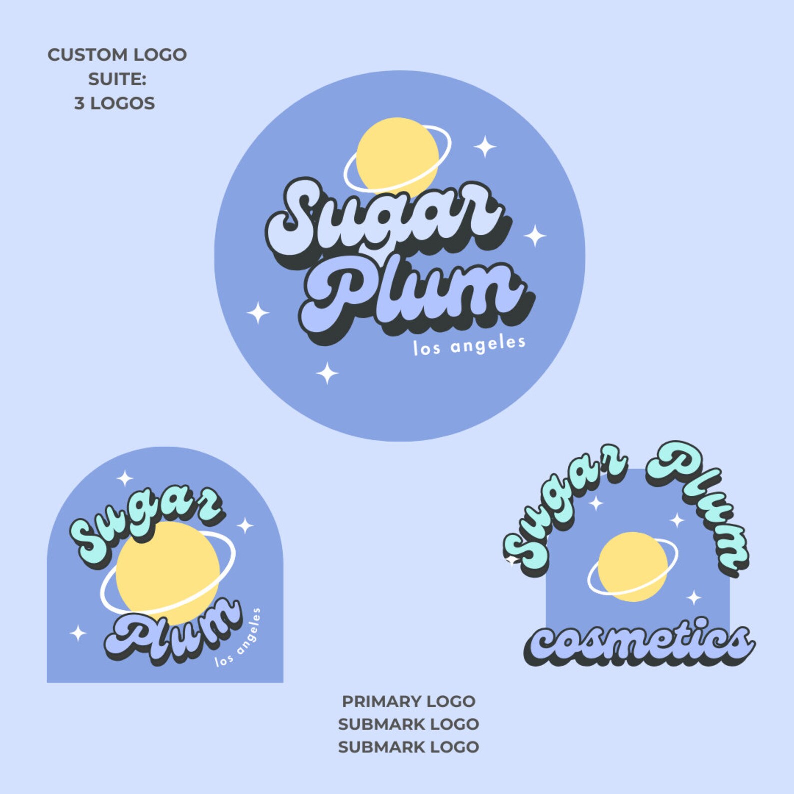 CUSTOM Logo Suite 3 Logos Primary Logo Submark Logo - Etsy