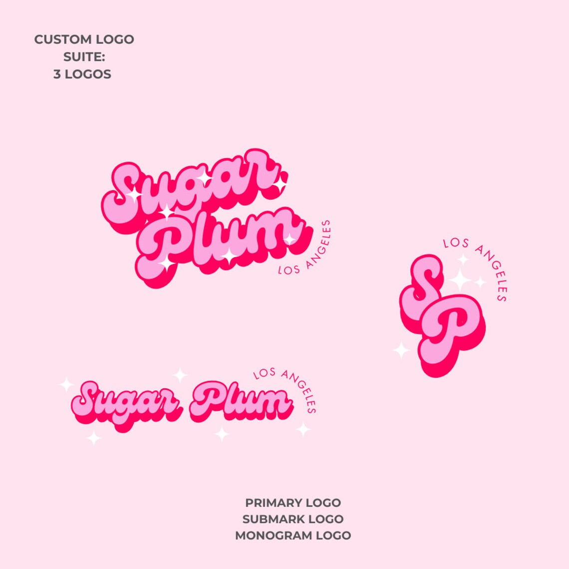 CUSTOM Logo Suite 3 Logos Primary Logo Submark Logo - Etsy