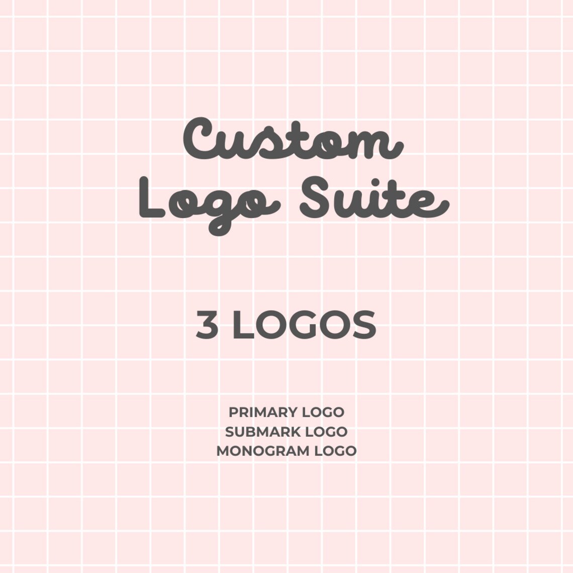 CUSTOM Logo Suite 3 Logos Primary Logo Submark Logo - Etsy