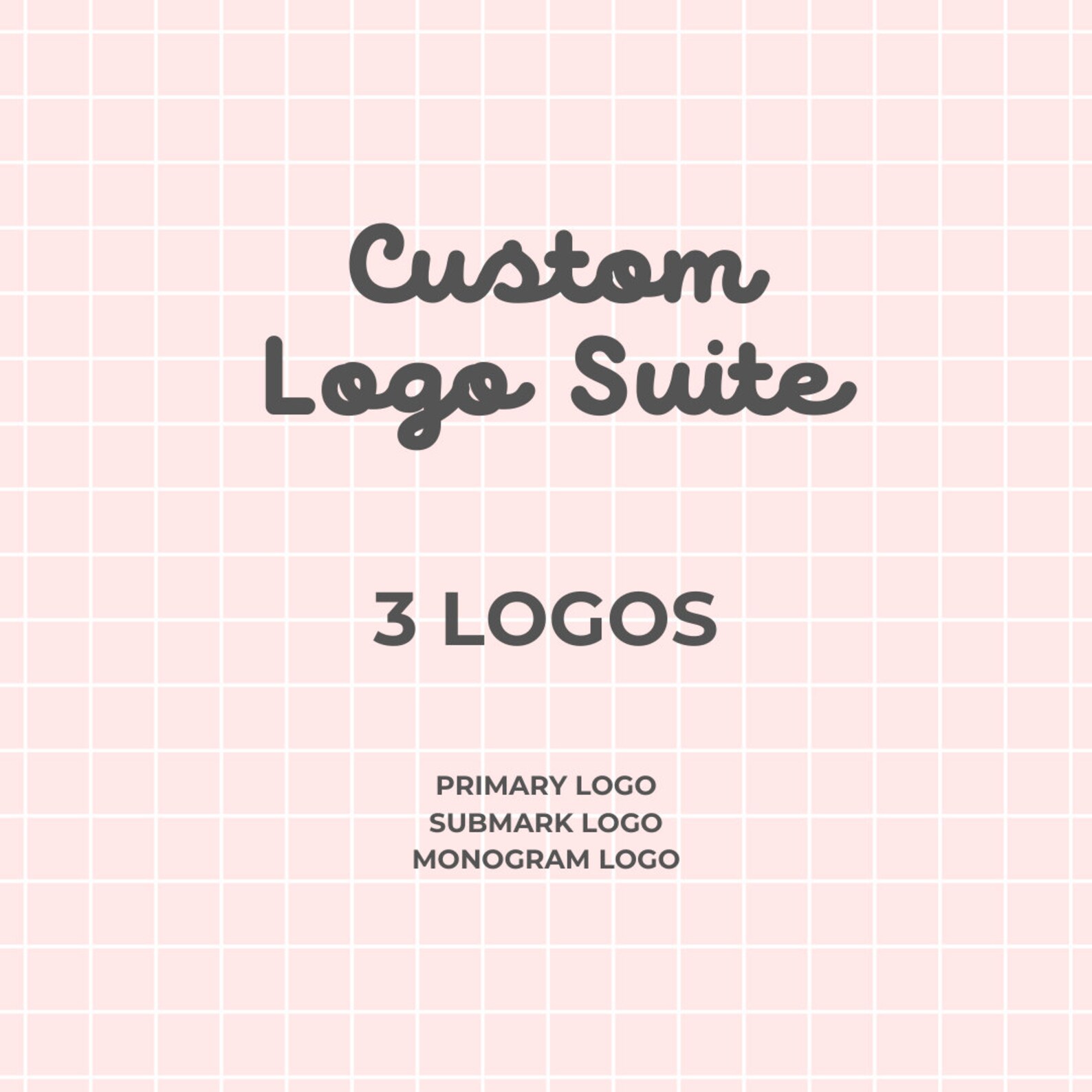 CUSTOM Logo Suite 3 Logos Primary Logo Submark Logo - Etsy