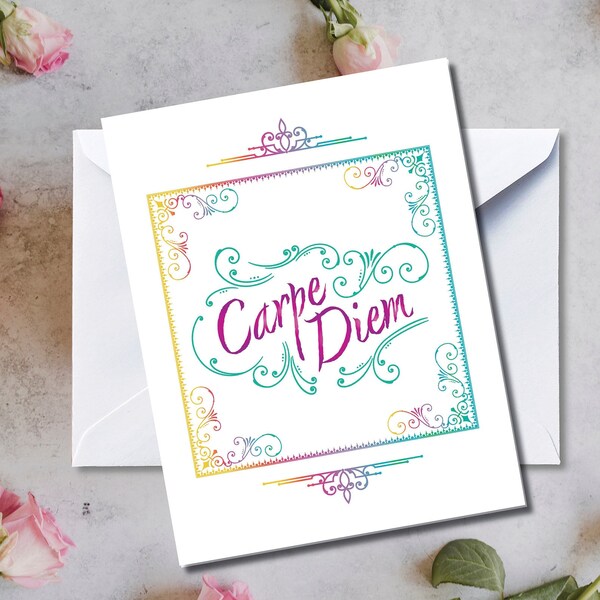Carpe Diem Greeting Card - Etsy